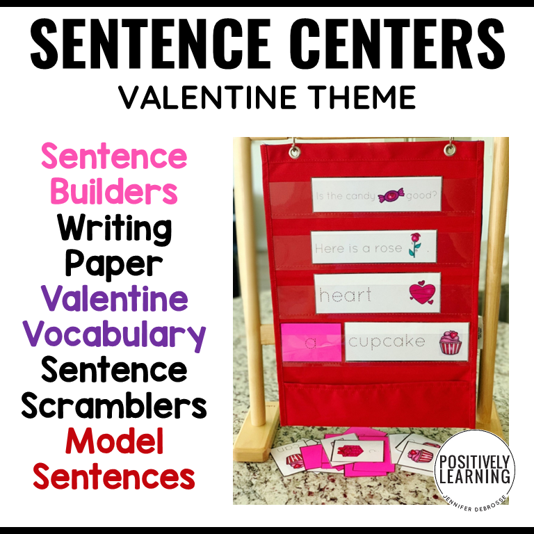 Valentine Sentence Centers - Positively Learning
