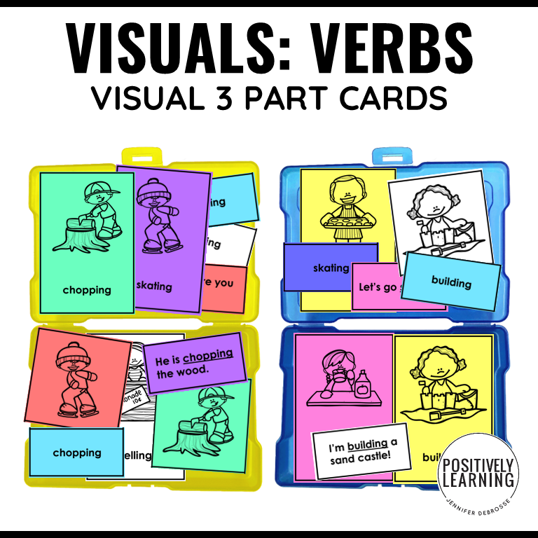 Verbs Vocabulary Cards - Positively Learning