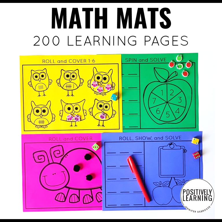 Math Mats for the Year - Positively Learning