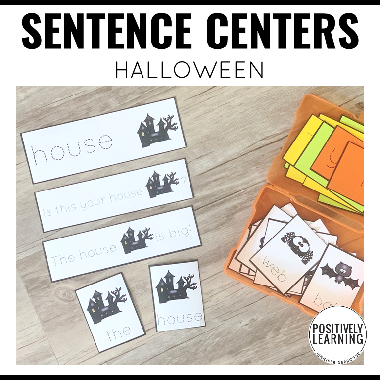 Halloween Writing Centers - Positively Learning
