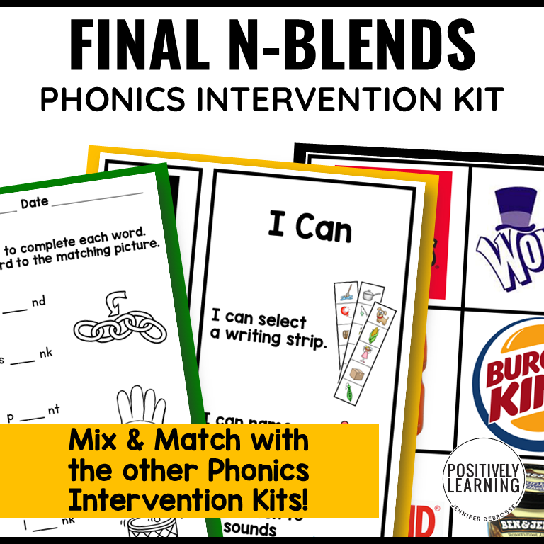 Final Blends nd, ng, nt, nk - Positively Learning