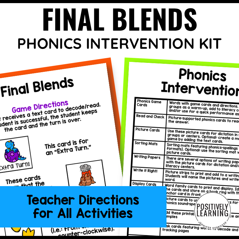 Final Blends Centers - Positively Learning