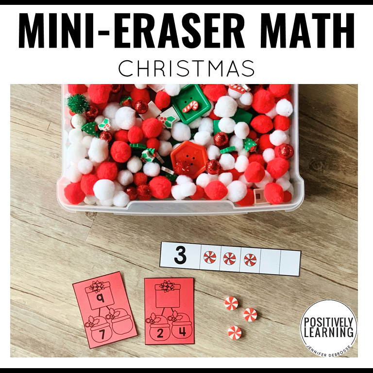 Mini-Eraser Christmas Math - Positively Learning