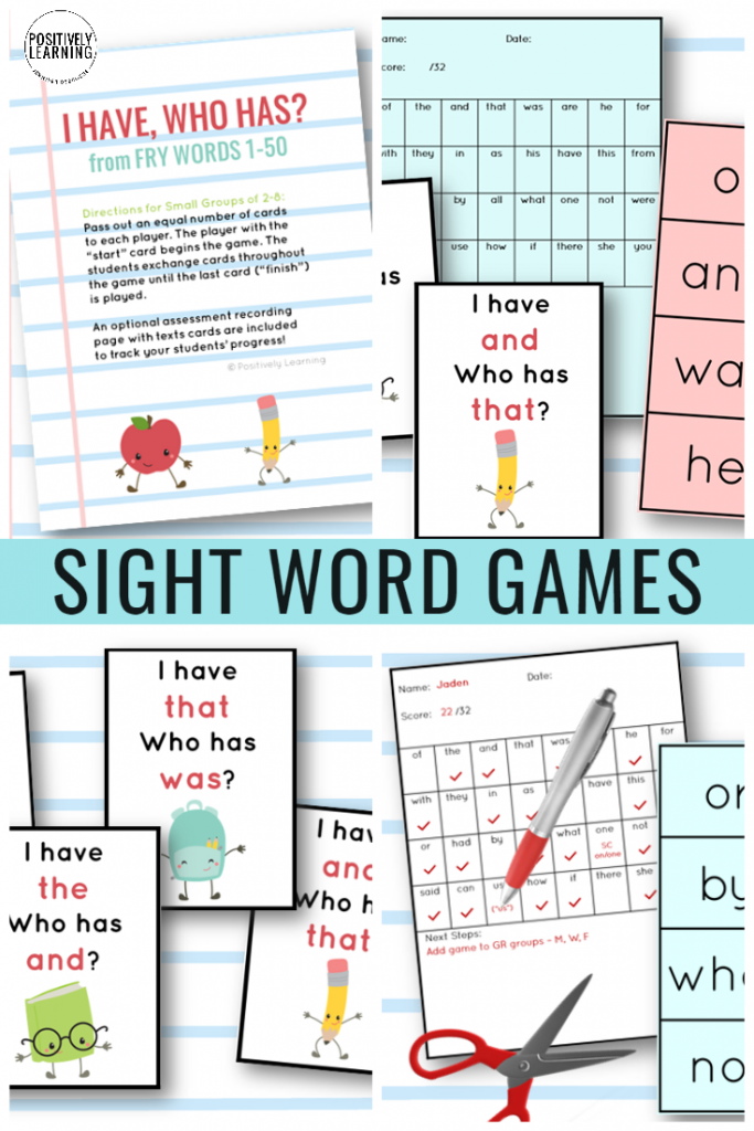 Back to School Sight Words - Positively Learning
