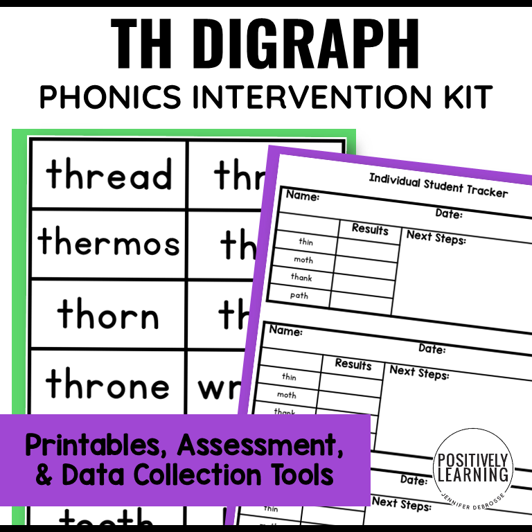TH Digraph Phonics Activities - Positively Learning