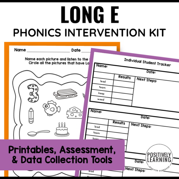 Long E Phonics Activities - Positively Learning