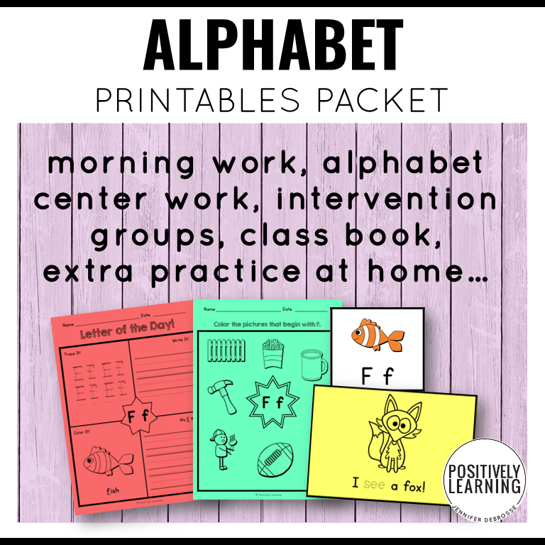 Alphabet Practice Pages - Positively Learning