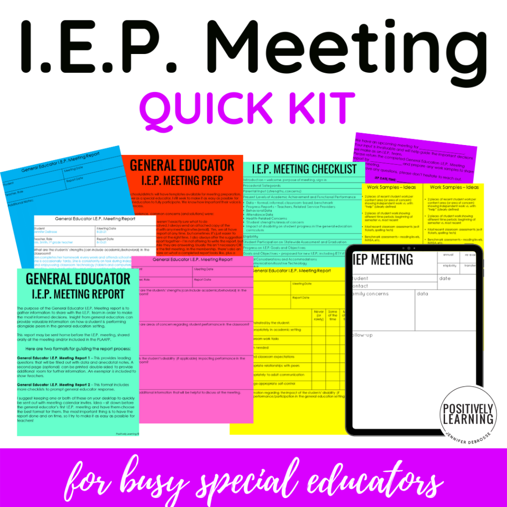 IEP Meeting Help! - Positively Learning