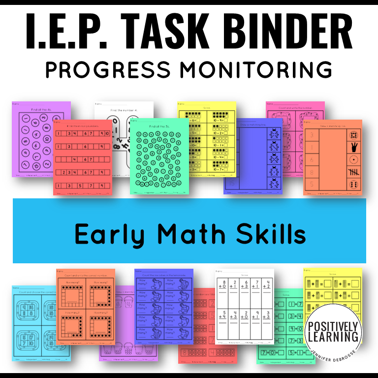 IEP Goal Binders Student Work - Positively Learning