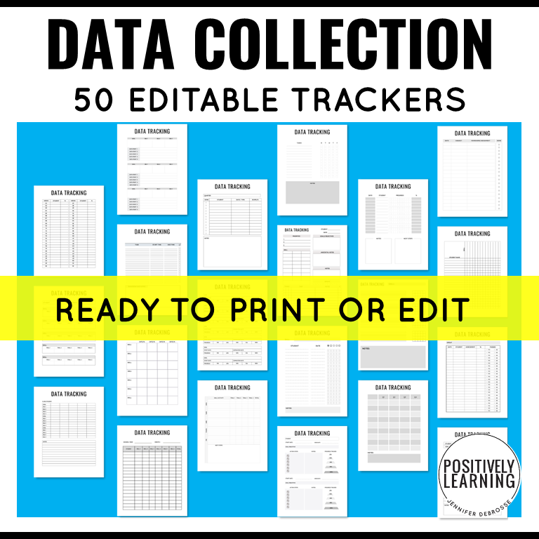 Special Education Data Collection Sheets - Positively Learning