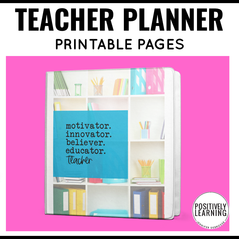 Teacher Planner Pages - Positively Learning