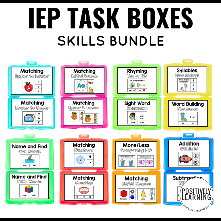 IEP Skills Task Boxes - Positively Learning