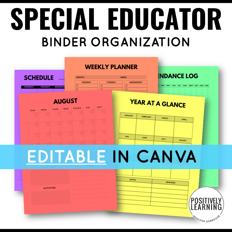 New Special Educators Teaching Binder - Positively Learning