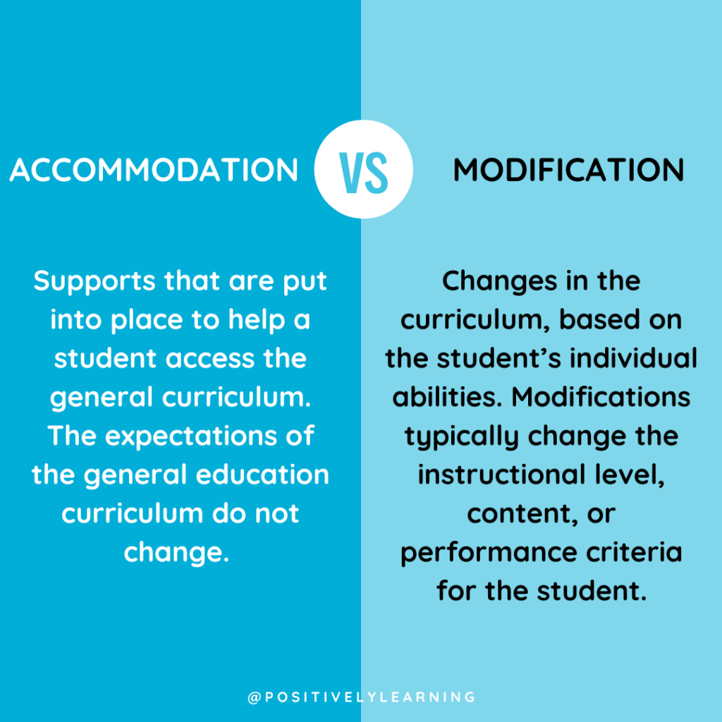Is it an Accommodation or a Modification? - Positively Learning
