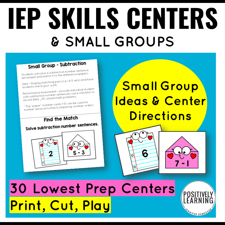IEP Skills Practice Sorting Centers Bundle - Positively Learning