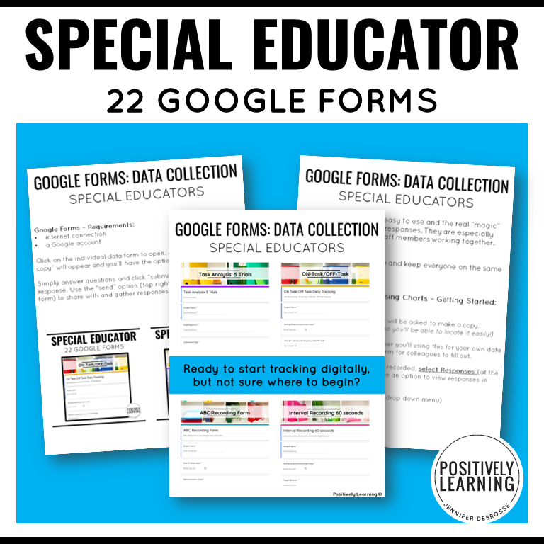 Google Forms for Special Education Data Collection - Positively Learning