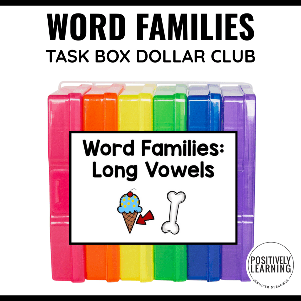 TBDC Word Families Long Vowels with Pictures - Positively Learning