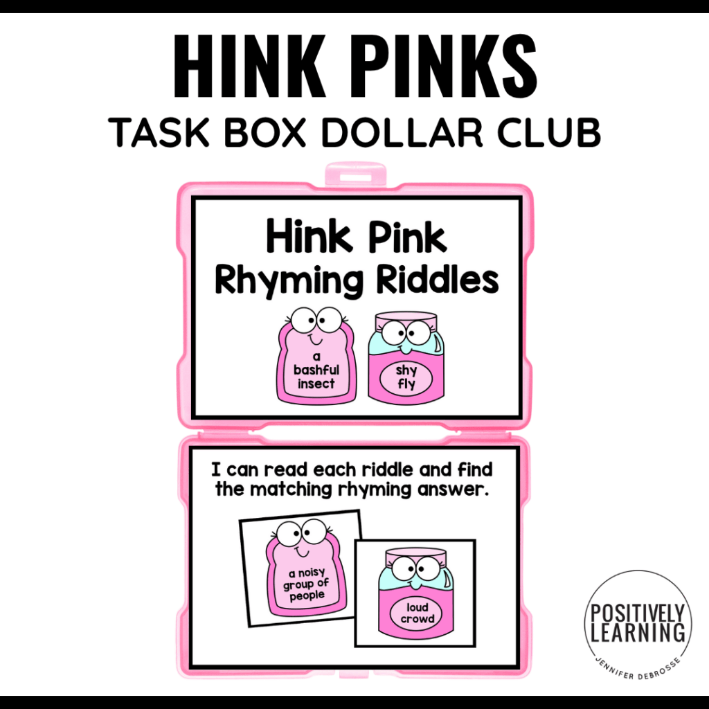 Rhyming Riddles – Hink Pinks Literacy Task Box