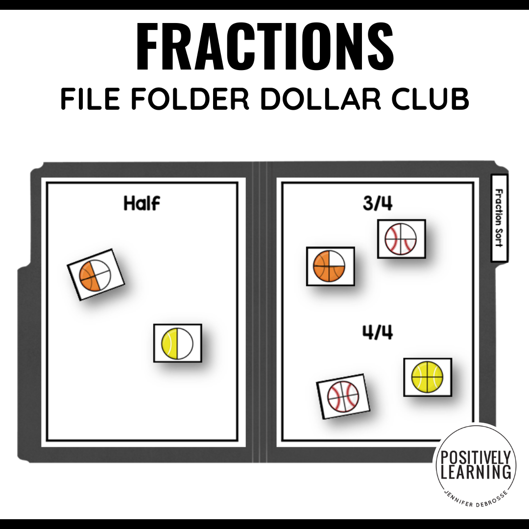 Fraction Sort File Folder | Visual Fraction Practice