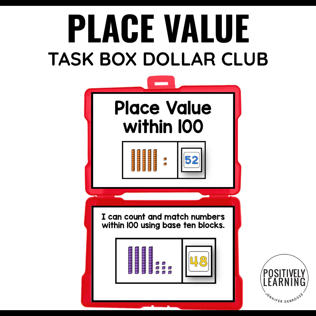 Place Value to 100 Matching Task Box | Tens and Ones