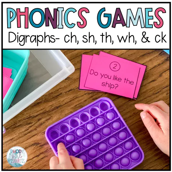 Phonics Games- Digraphs - Rhody Girl Resources