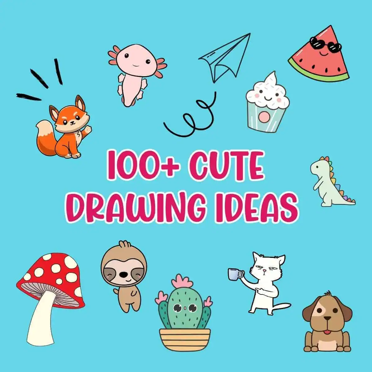 cute drawings easy cartoons