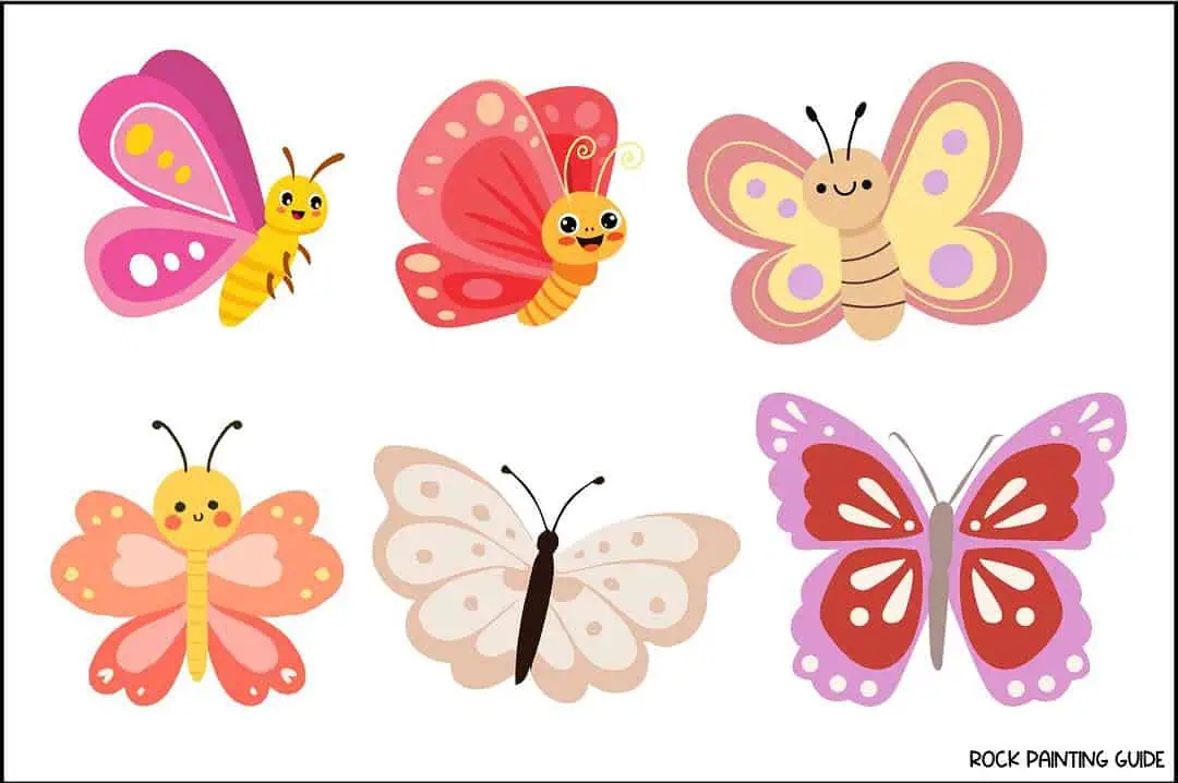 cute cartoon butterfly drawing