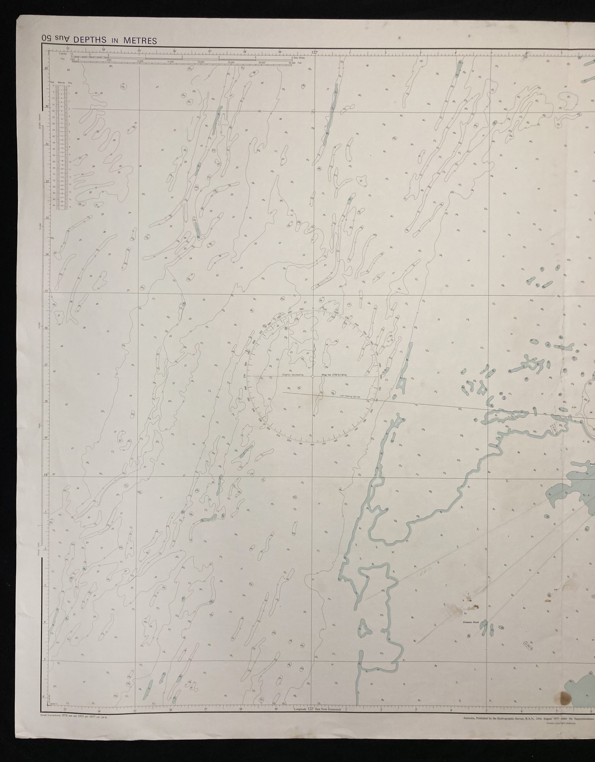 Nautical Chart Approaches to Broome Western Australia RAN 1978