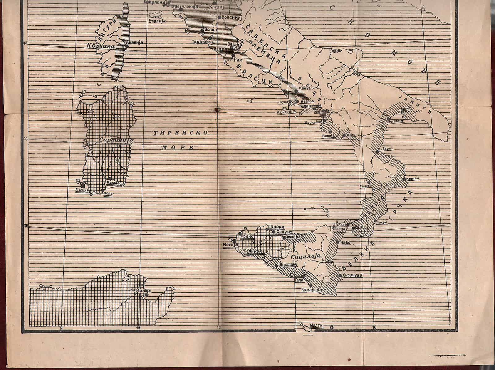 Antique Map Italy Etruria Historic Rome Engraving Original