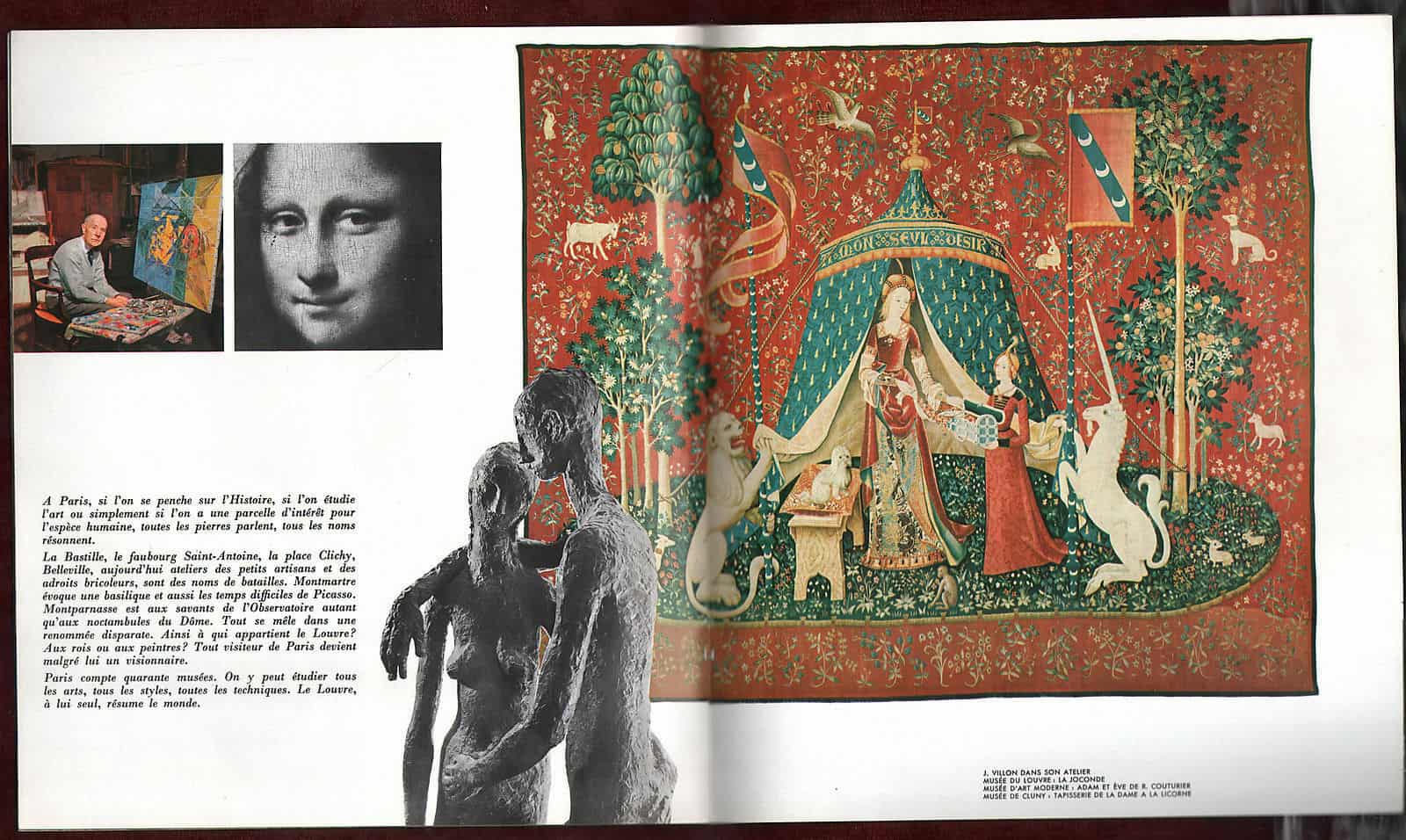 Original Tourist guide Paris France Map Brochure Louvre Notre Dame ...