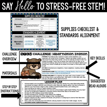 Hibernation Station STEM Challenge (Winter STEM Activity) - Animals in ...