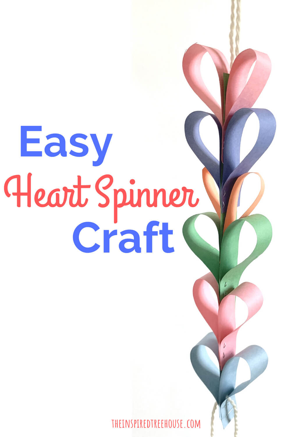 Easy Valentine Crafts: Heart Spinners! - The Inspired Treehouse