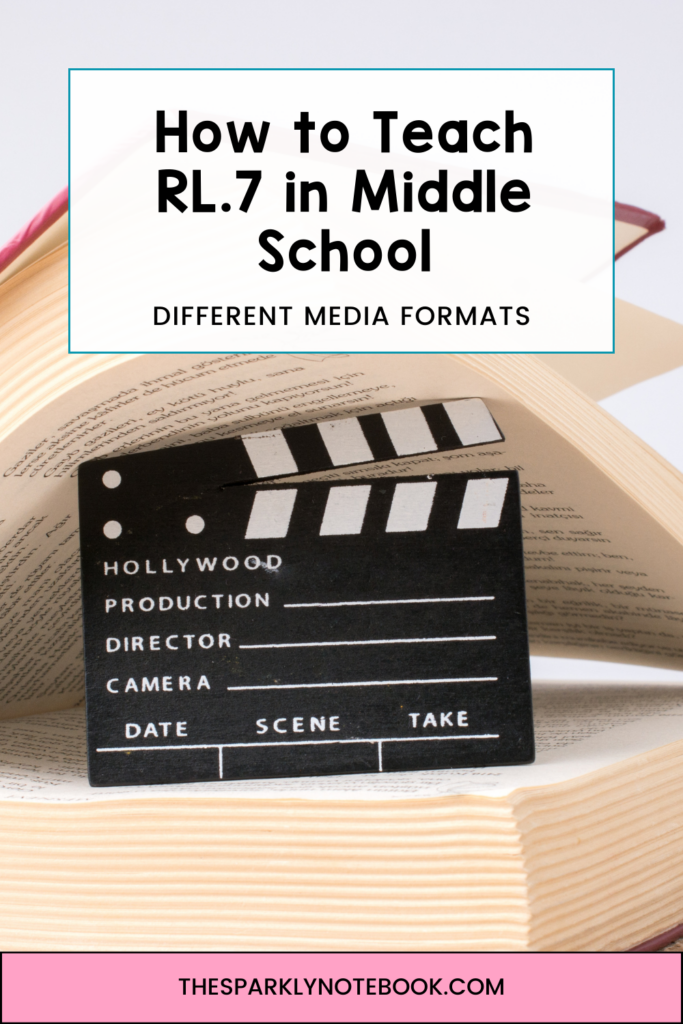 How to teach RL.7 in Middle School - The Sparkly Notebook