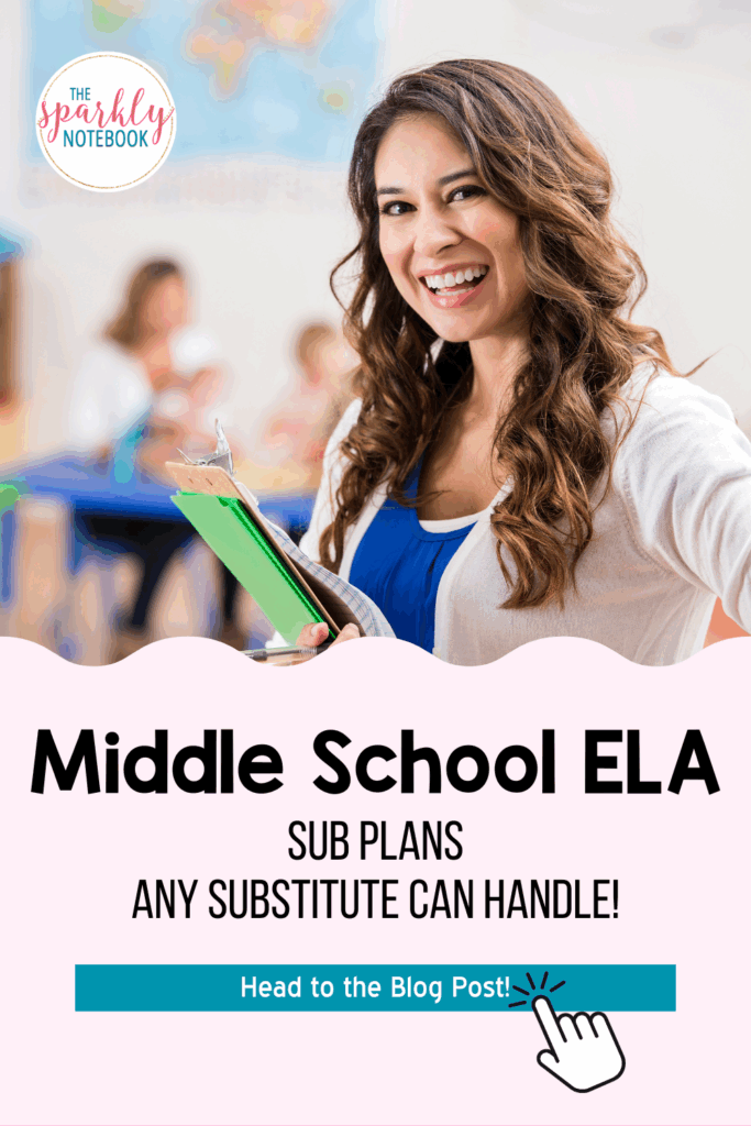 Middle School Sub Plans Any Sub Can Do - The Sparkly Notebook