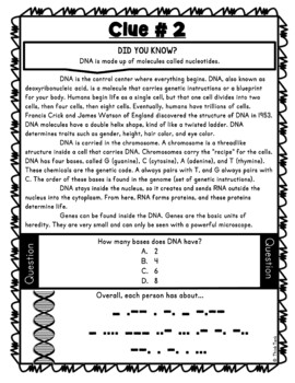 Genetics and DNA ESCAPE ROOM Activity - Puzzles and Reading ...
