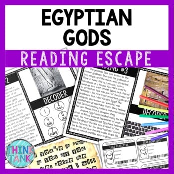 Egyptian Gods - Ancient Egypt Reading Comprehension and Puzzle Escape ...
