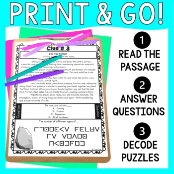 Rock Cycle ESCAPE ROOM - Earth Science Activity - Think Tank Teacher