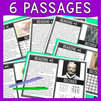Terracotta Army Reading Comprehension and Puzzle Escape Room - Ancient ...