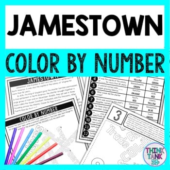 Jamestown Color by Number - Close Reading & Text Marking - Think Tank ...