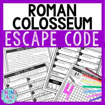 Ancient Rome Colosseum Comprehension Code Escape Room - Close Reading ...