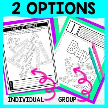 Economics Color by Number - Close Reading & Text Marking - Think Tank ...
