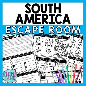 South America Escape Room - Task Cards - Reading Comprehension - Think ...