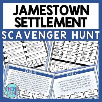 Jamestown Settlement Scavenger Hunt - Reading Comprehension Activity ...