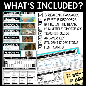 Alexander the Great Escape Room Scavenger Hunt - Reading Comprehension ...