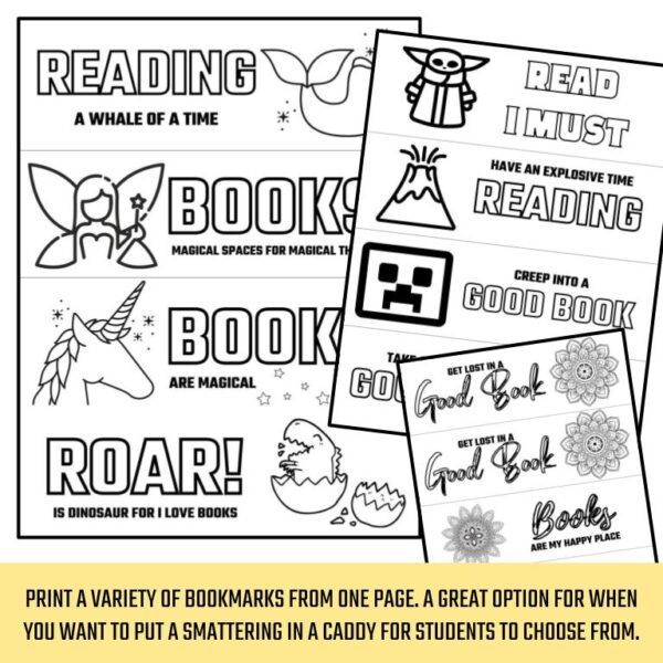 Coloring Reading Bookmarks : vr2ltch
