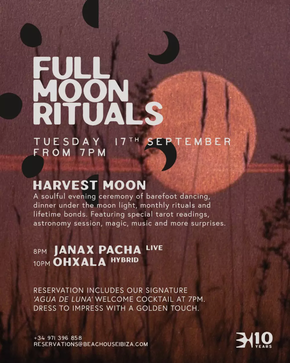 Ritual de Luna Llena en Beachouse - Planes Ibiza Verano 2024
