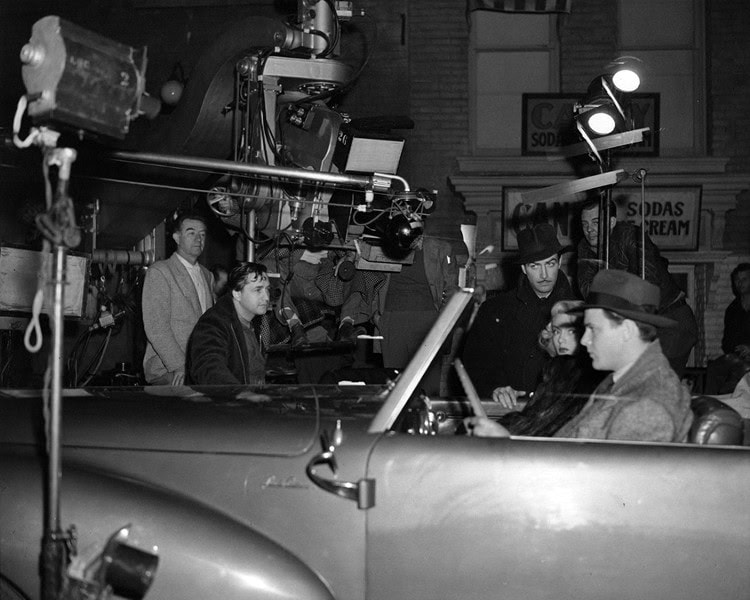 1941. Mervyn Leroy and Harold Rosson filming a scene for Johnny Eager ...