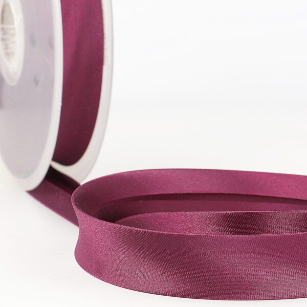 Polyester Satin Bias Binding 20mm per metre - Burgundy Red 072 - fabric ...