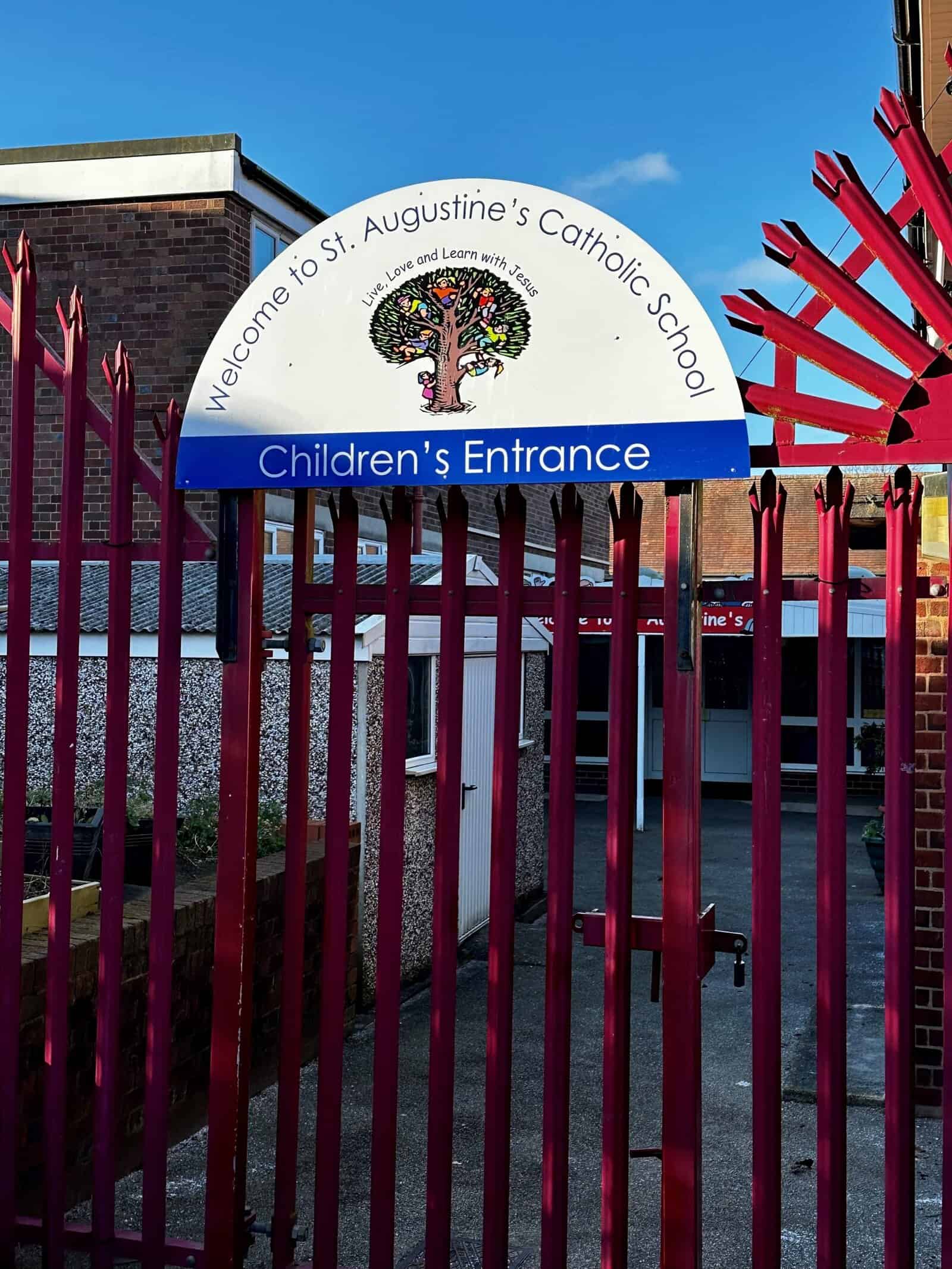 school gate signs