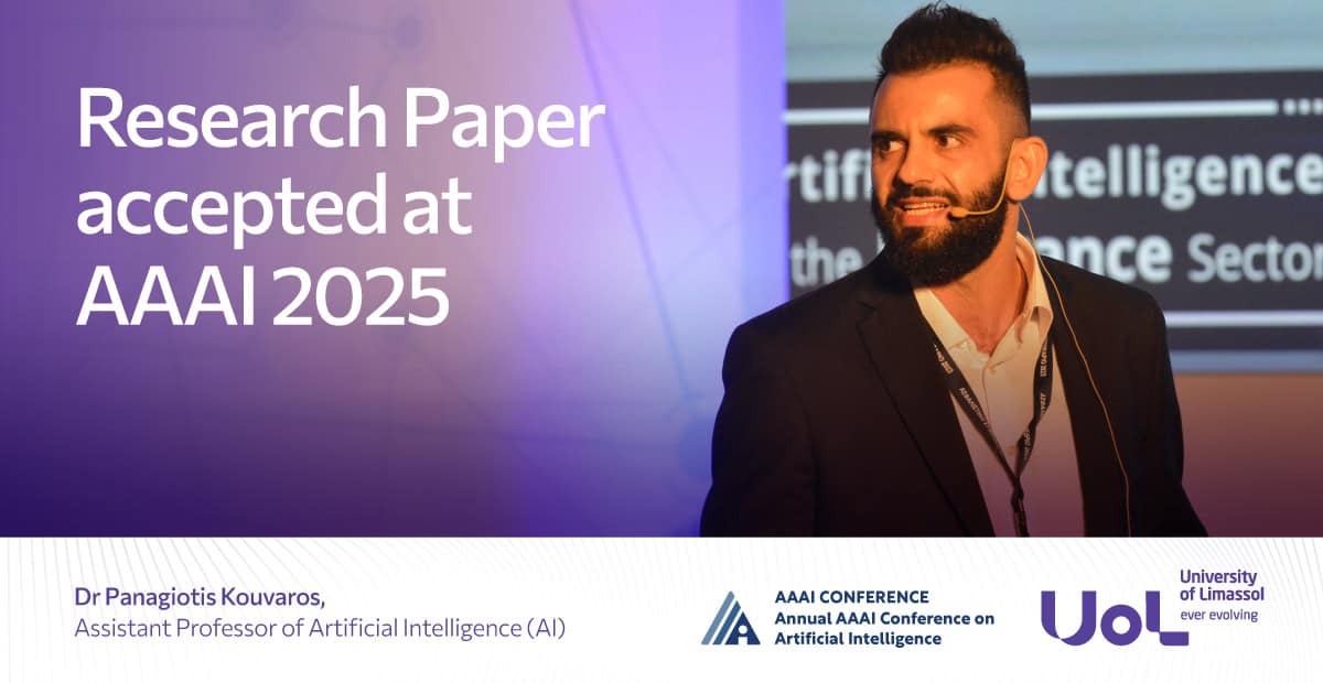 Η ερευνητική εργασία του Δρ Παναγιώτη Κουβαρού έγινε δεκτή στο AAAI 2025 - UoL / Πανεπιστήμιο ...
